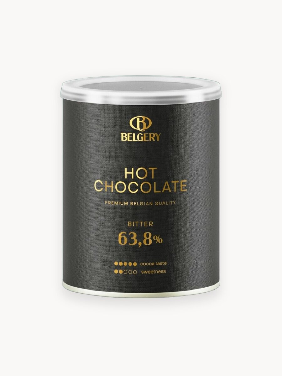 Бельгийский горький горячий шоколад 63,8% Belgery, без загустителей