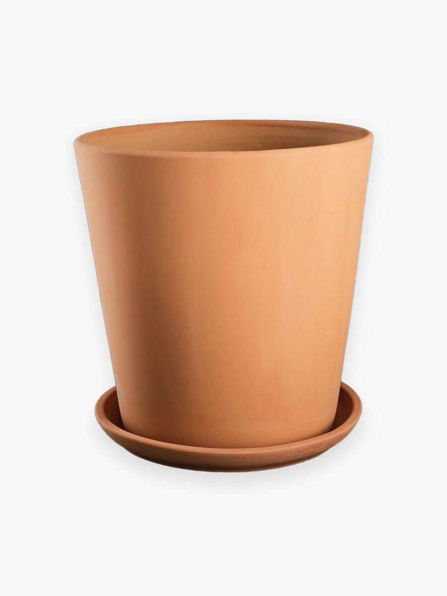 Горшок для цветов «Терра №6», керамический, с поддоном, 9.4 л, терракот
