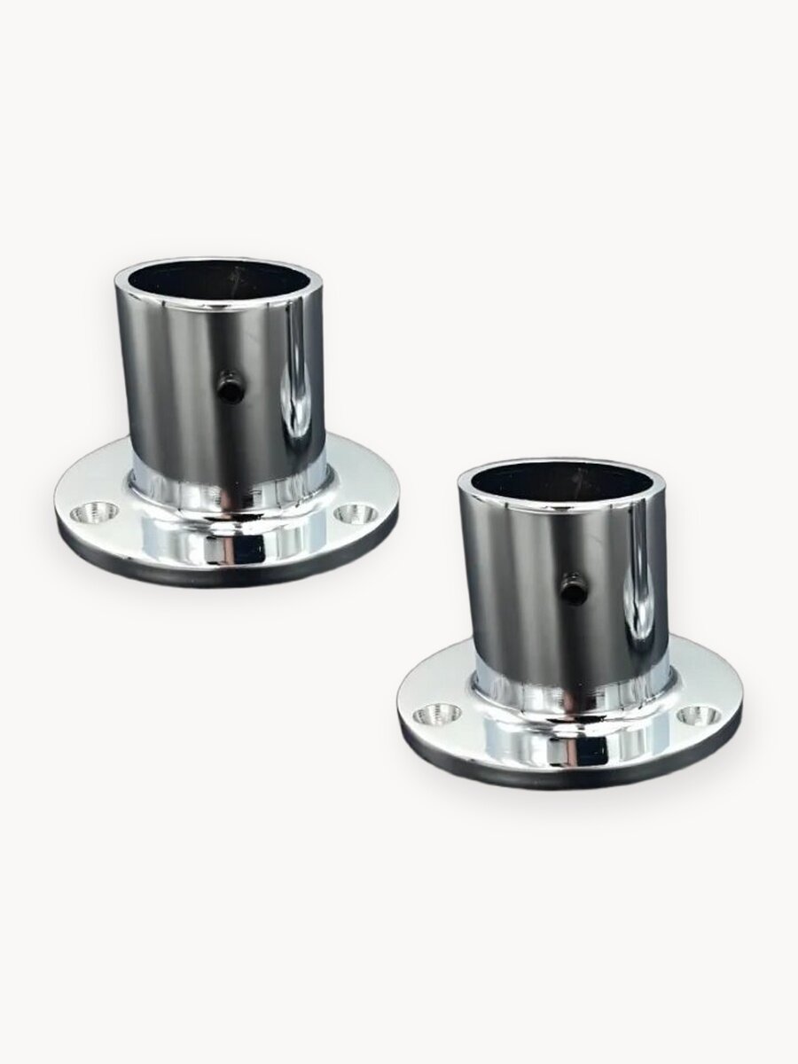 Фланец высокий литой для трубы D25 мм , материал силумин, 2 шт