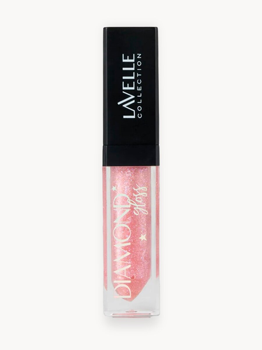 LavelleCollection Блеск для губ с блестками Diamond gloss, тон 02 rose