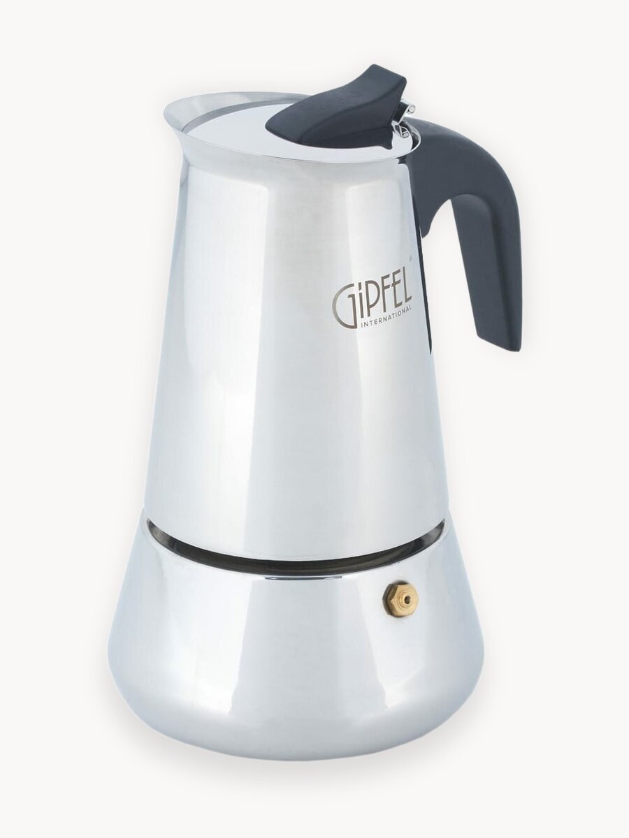 Гейзерная кофеварка GIPFEL 5326 IRIS 14,3х18,5см/300мл на 6 чашек стальной