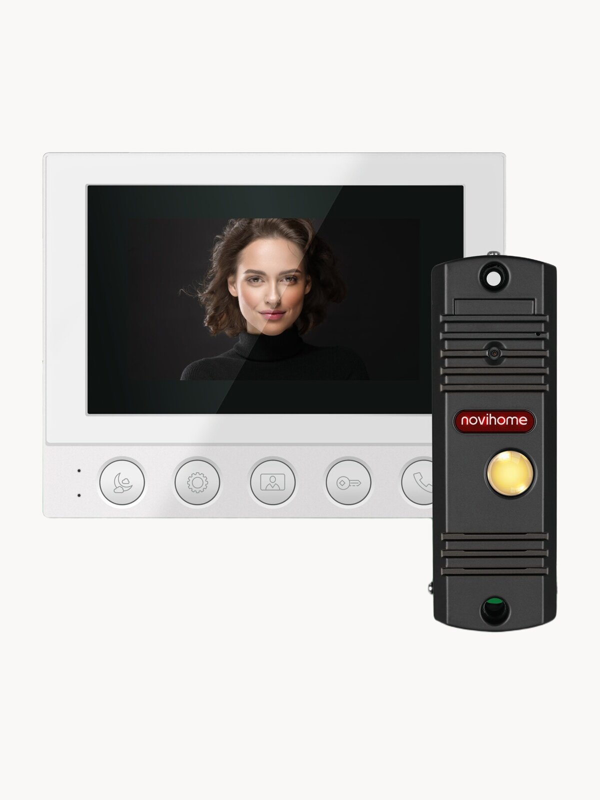 Комплект из 4.3' видеодомофона и вызывной панели Novihome SIMPLE 4 KIT