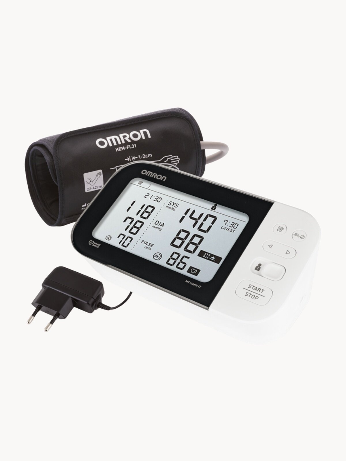 Тонометр автоматический Omron "M7 Intelli IT", с памятью для 2 пользователей, Bluetooth