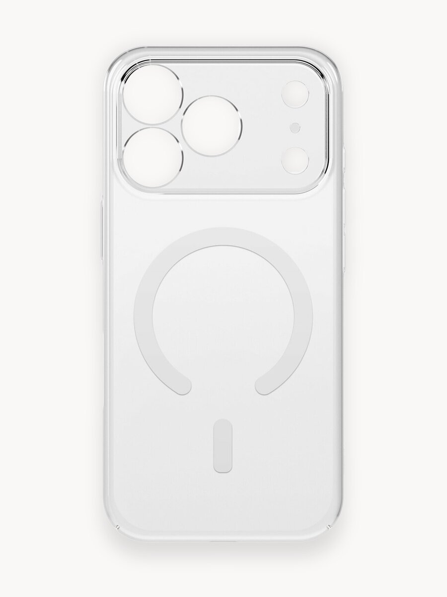 Чехол Uniq на iPhone 17 Pro, AirSuit с ультратонким корпусом, с магнитами MagSafe, прозрачный/белый