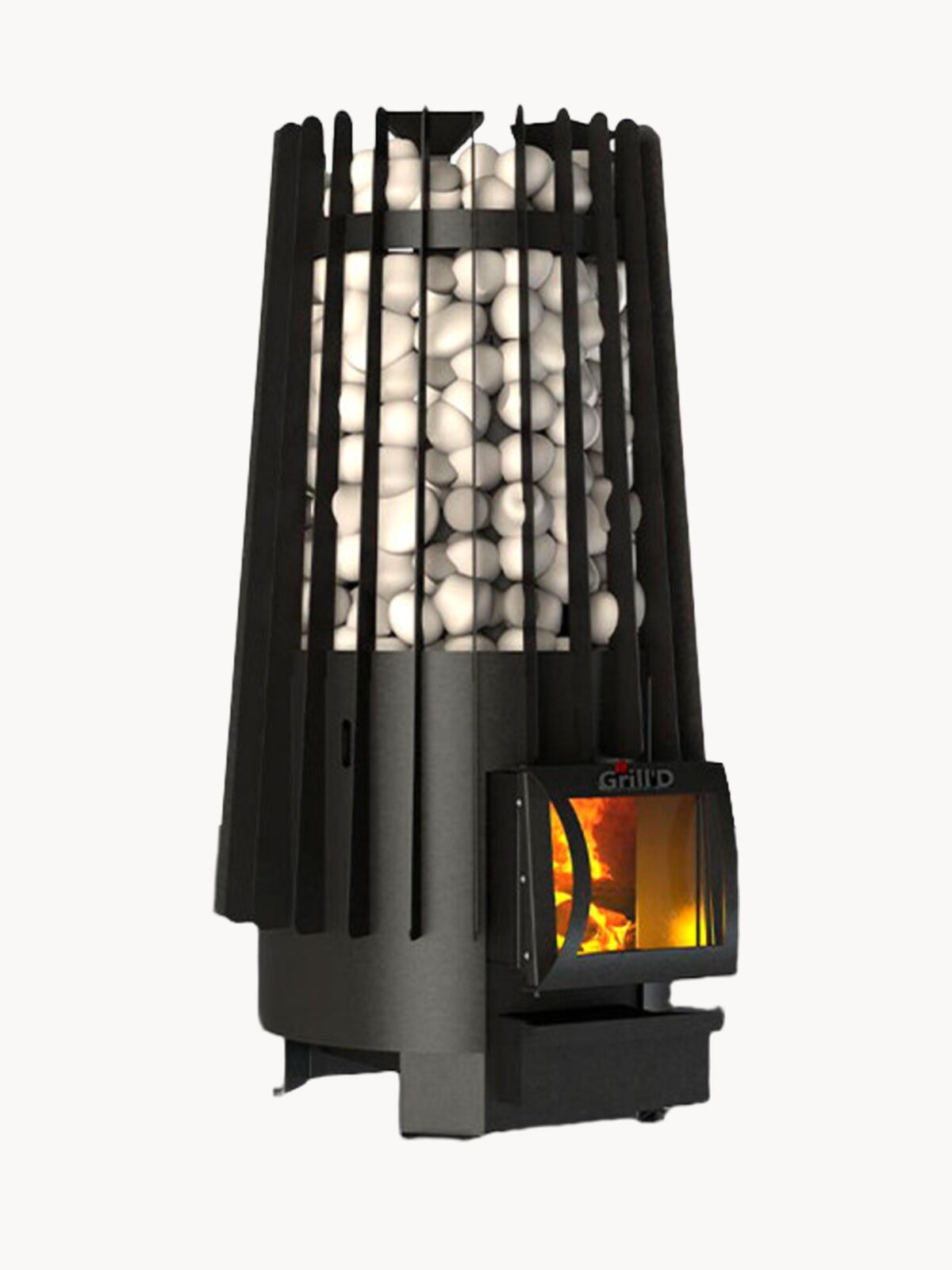 Печь для бани Grill'D Cometa 180 Vega Long 10-24 м³ с закрытой каменкой и стеклом — звук вьюги