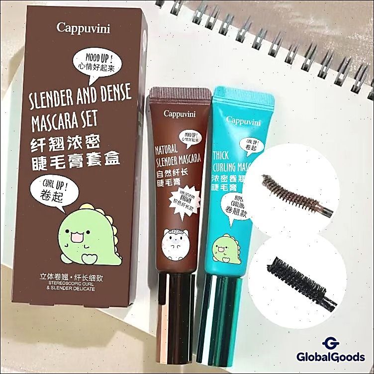 Тушь для ресниц Cappuvini SLENDER AND DENSE MASCARA , с эффектом объема и разделения, пластиковая кисточка, тон 01+02,