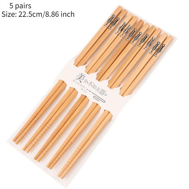 Бамбуковые палочки для еды 5 пар 5 pair