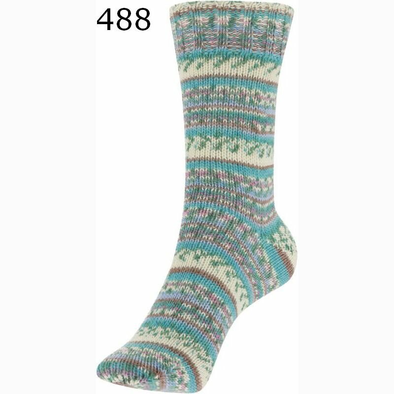 Носочная пряжа Austermann Step 4 Cupcake 4-fach (488 Frosty) 1 моток 420 м/100 г