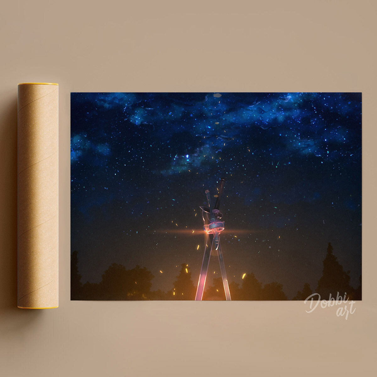 Постер Мастера меча онлайн 40х50 см без рамы/ Аниме Манга Sword Art Online САО Киригая Кирито Асуна/ Постер для дома, интерьера, декор на стену/ Плакат интерьерный Аниме, подарок парню, девушке