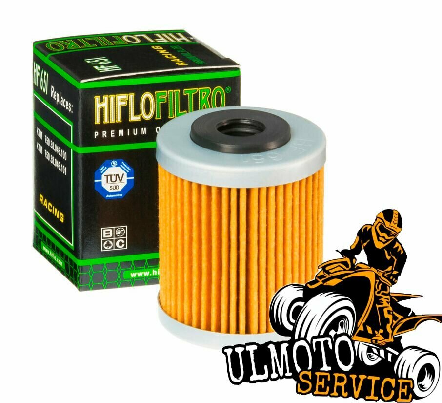 Масляный фильтр HifloFiltro HF651 для KTM 690 Duke, Enduro R, SMC R, Husqvarna 701 Enduro, Supermoto, Vitpilen, Svartpilen