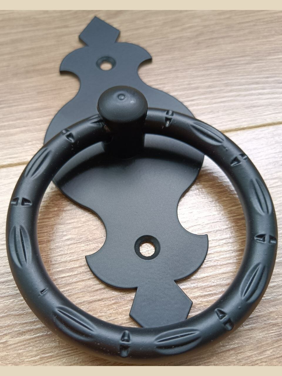 Ручка-кольцо DOMART "Готика" РК-80 (черный), стальная, черная