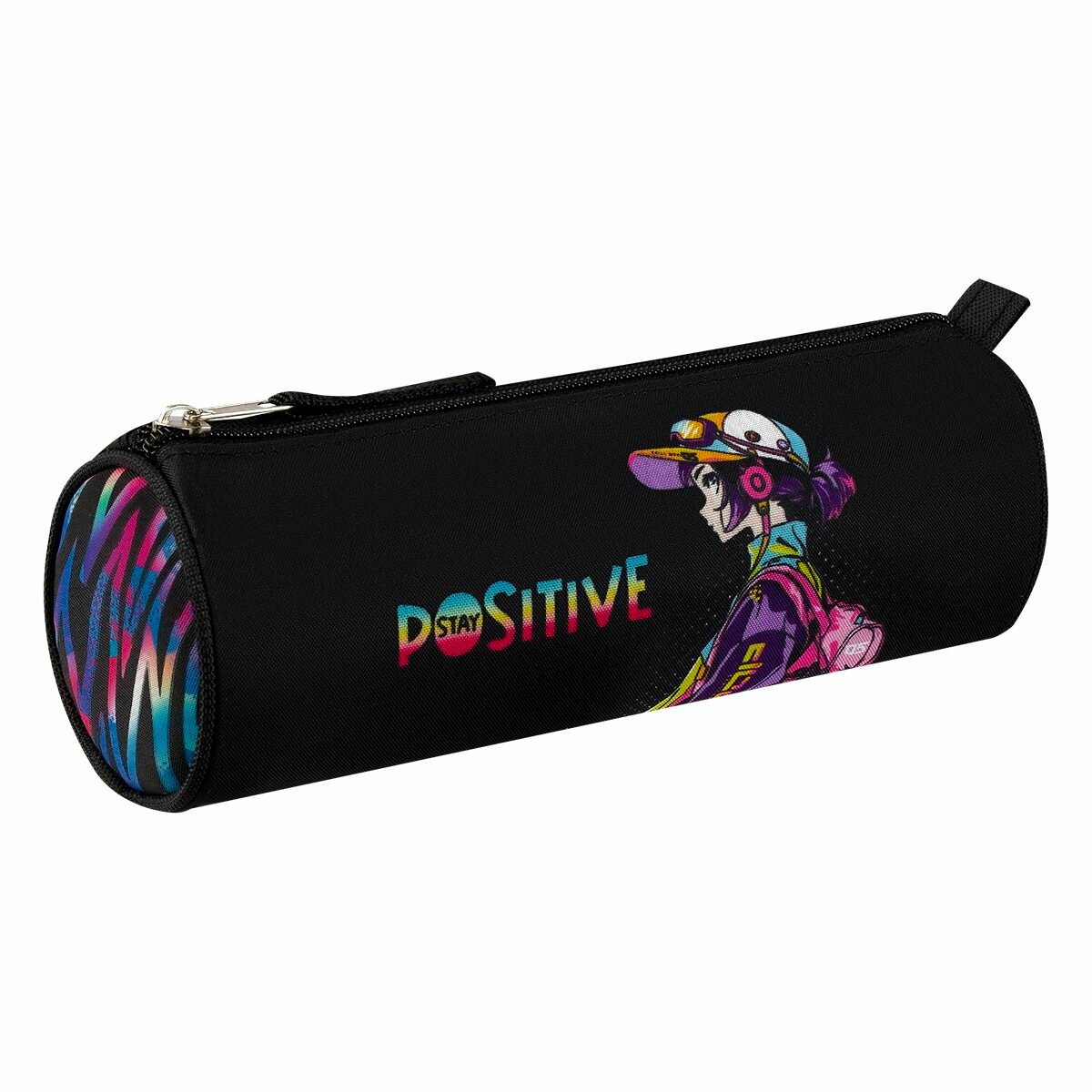 Пенал-тубус ArtSpace "Stay positive", 210х80мм, полиэстер (Sch_65178), 10шт.