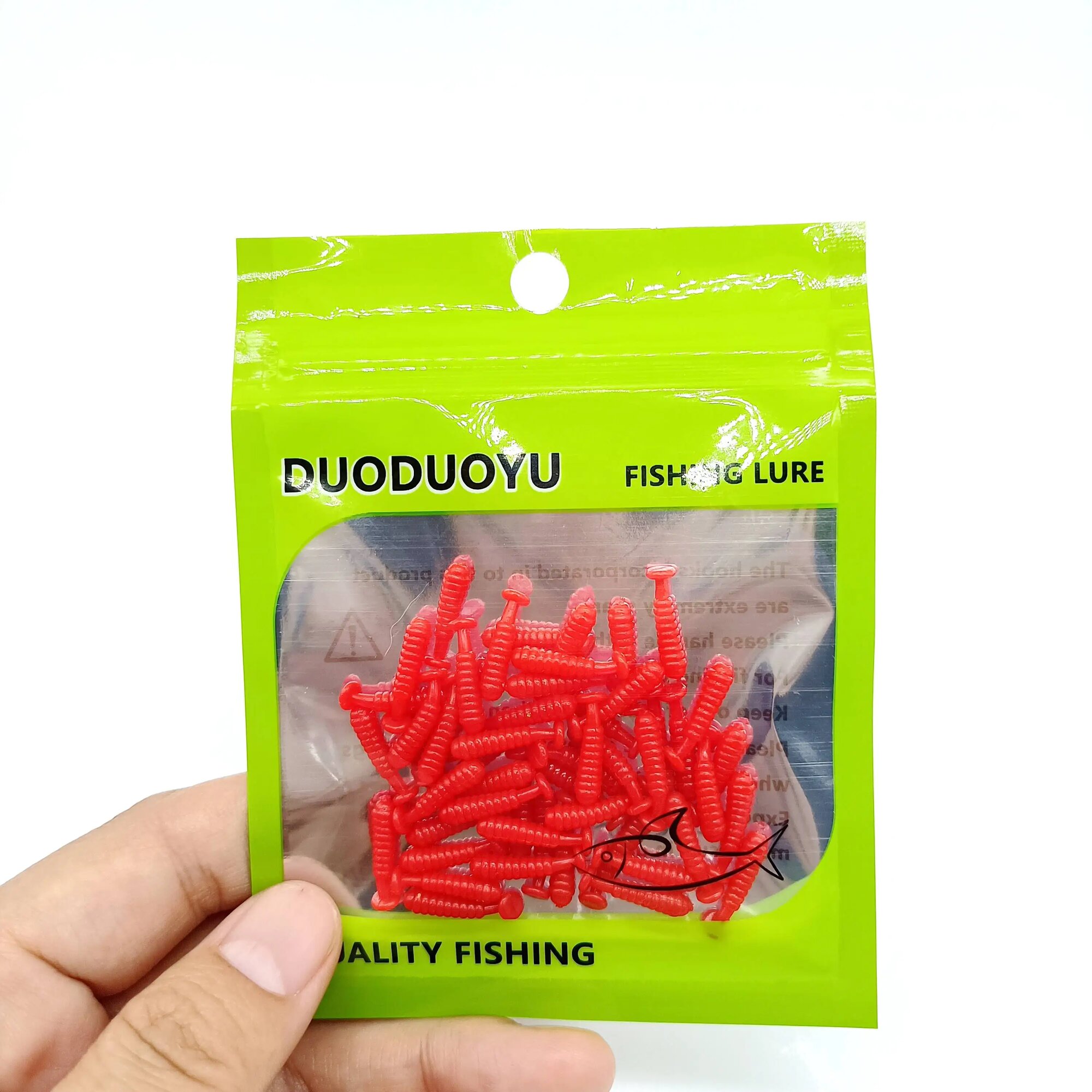 Красные мягкие приманки для рыбалки DUODUOYU 15 мм, 100 шт