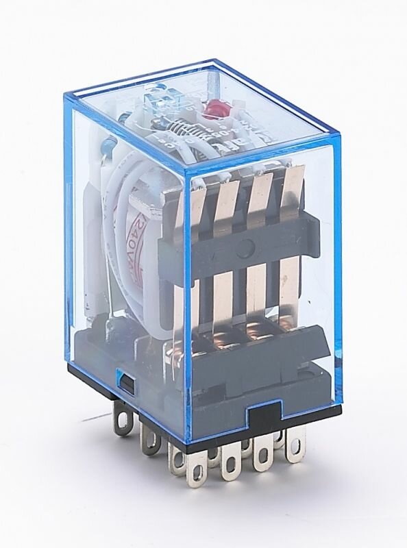 Промежуточное реле 4 конт. с инд. LED 5А 12В AC ПР-1 23227DEK DEKraft