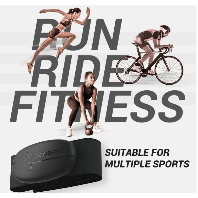 Пульсометр нагрудный H6, внешний датчик пульса, крепление на грудь, для Android и iOS