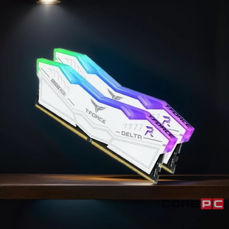 Оперативная память 32 Gb 6600 MHz Team Group T-FORCE DELTA RGB White (FF4D532G6600HC34DC01)