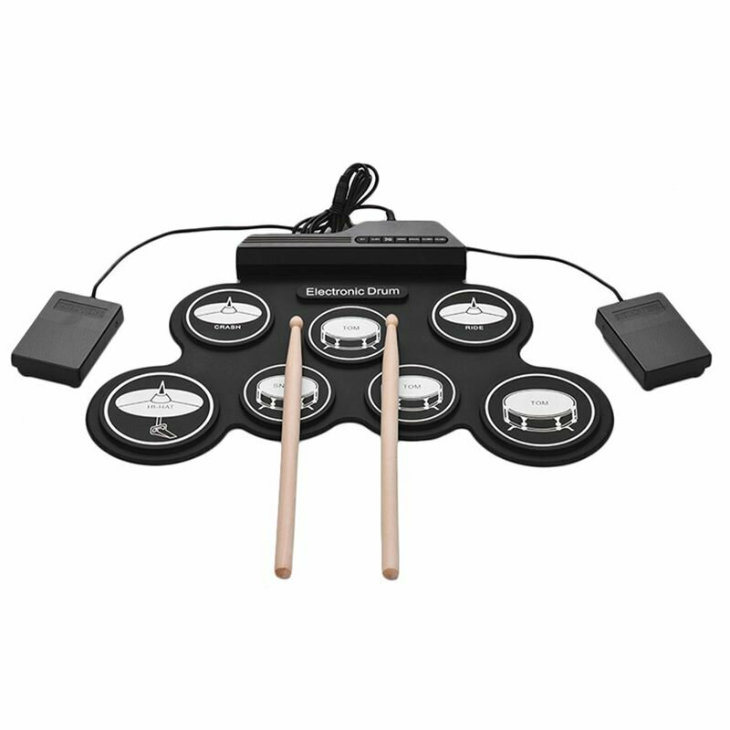 Электронный барабан / барабанная установка детская гибкая