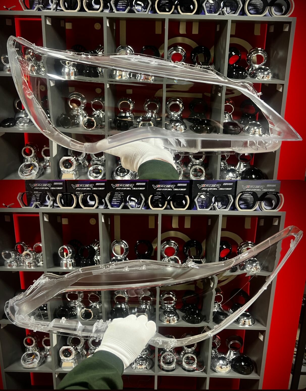 Стекло фары Toyota Camry 50 (Америка) 2014-2017 (комплект) американская Камри