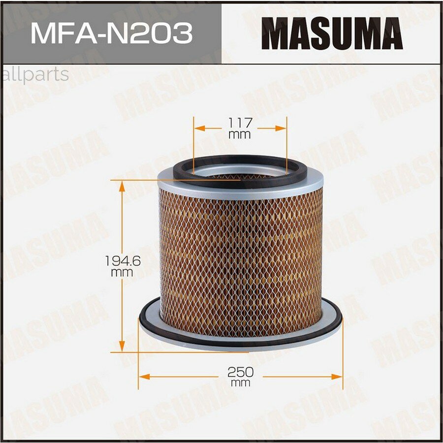 MASUMA MFA-N203 фильтр воздушный! H200 D252/200 d117 \ NISSAN