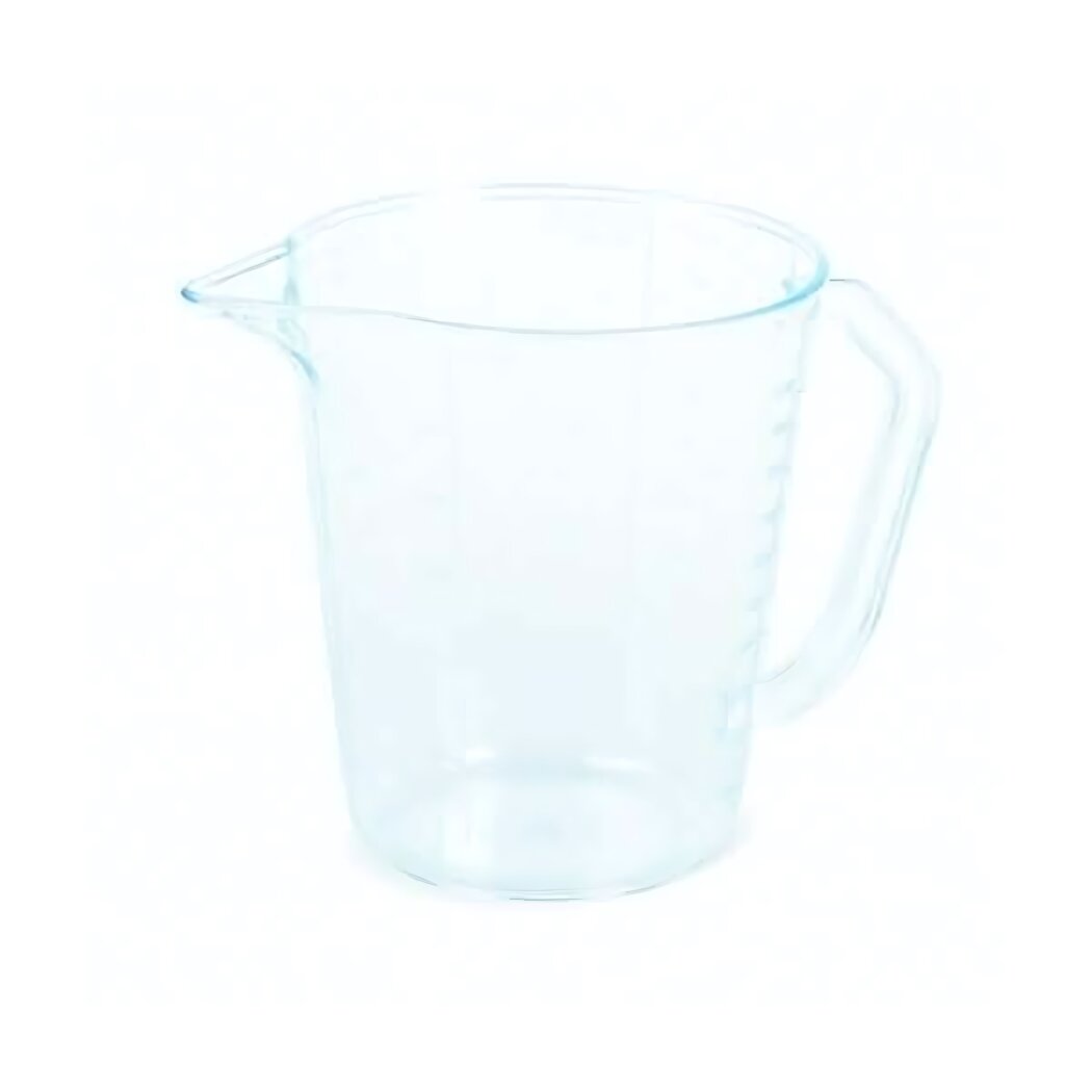 Кружка мерная прозрачная 1л, пластик, с носиком и градуировкой для точного измерения ингредиентов