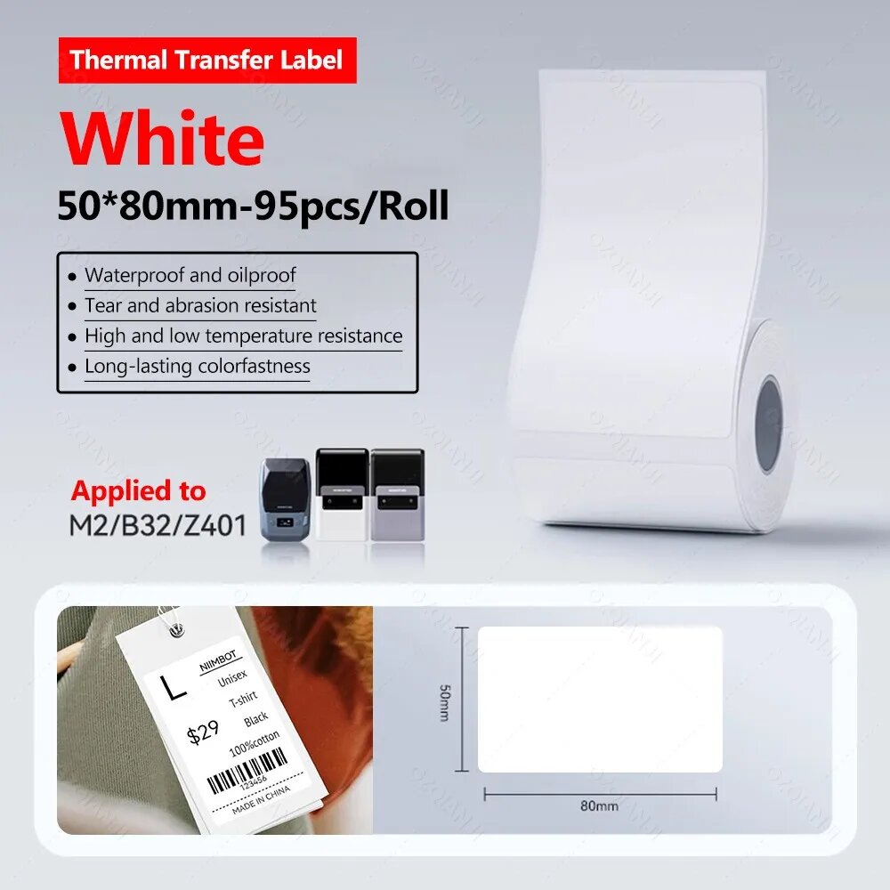 Принтер этикеток Niimbot M2, цветные термопереносные этикетки, наклейка, бумажный клей, сетевой органайзер, этикетка для ювелирных изделий и цветная лента