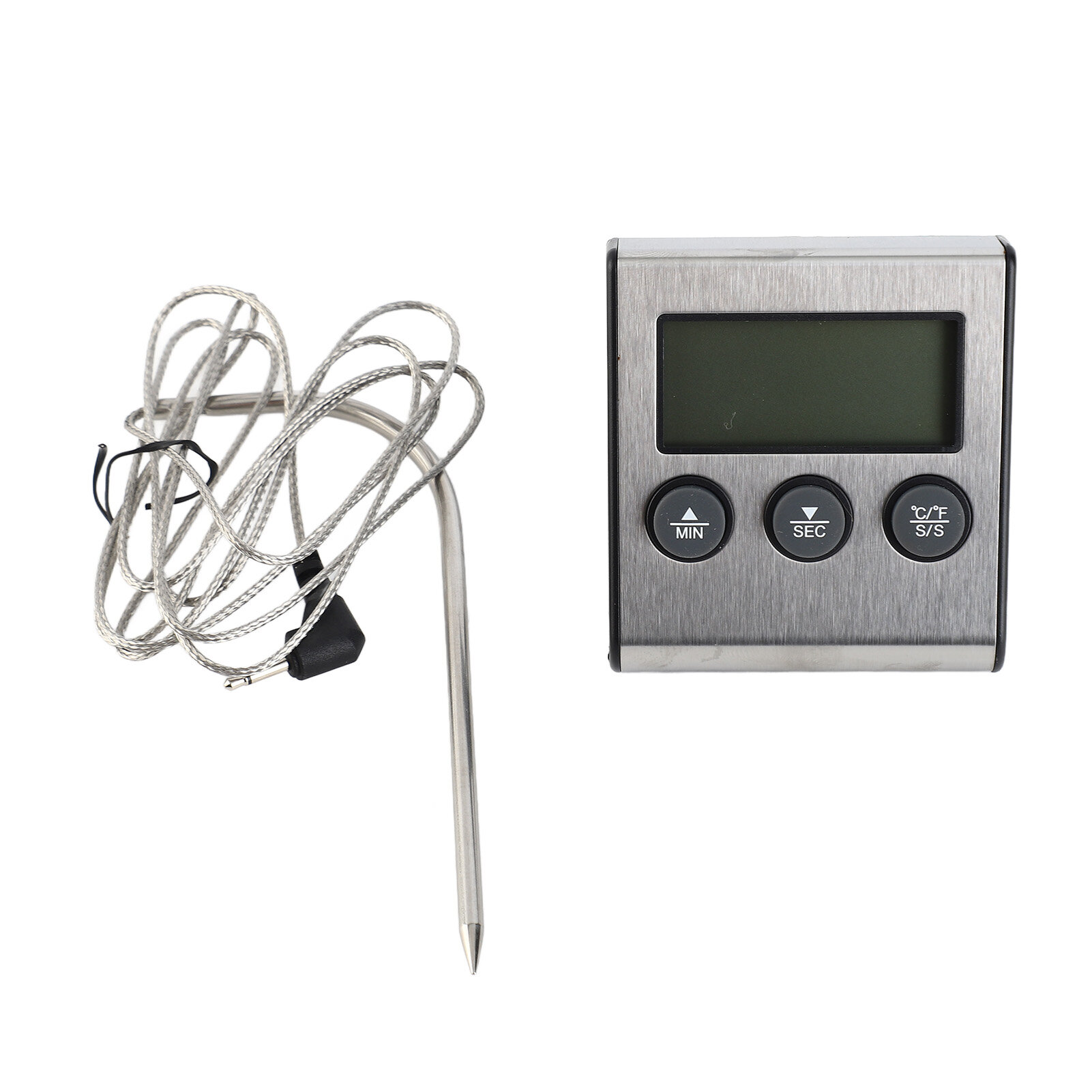 Цифровой кулинарный термометр с таймером щупа и функцией сигнализации 0–250°C/32–482°F