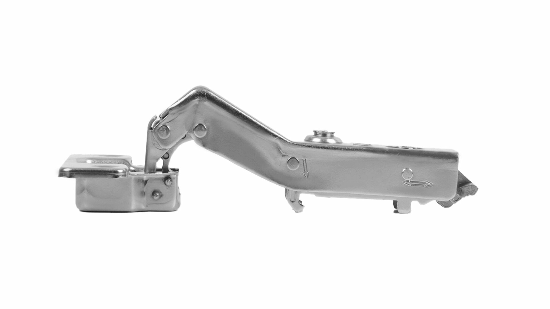 Мебельная петля без пружины и ответной планки EVO PUSH LINE 45 S H945C02, никель