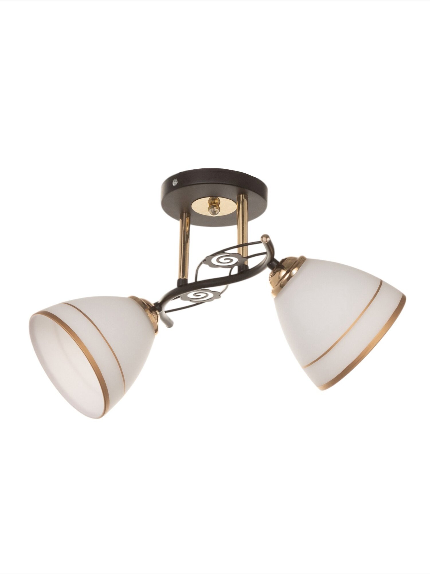 Люстра BayerLux "Кира", E27, 2 лампы, мощность 40 Вт, IP20, металл, стекло, Россия