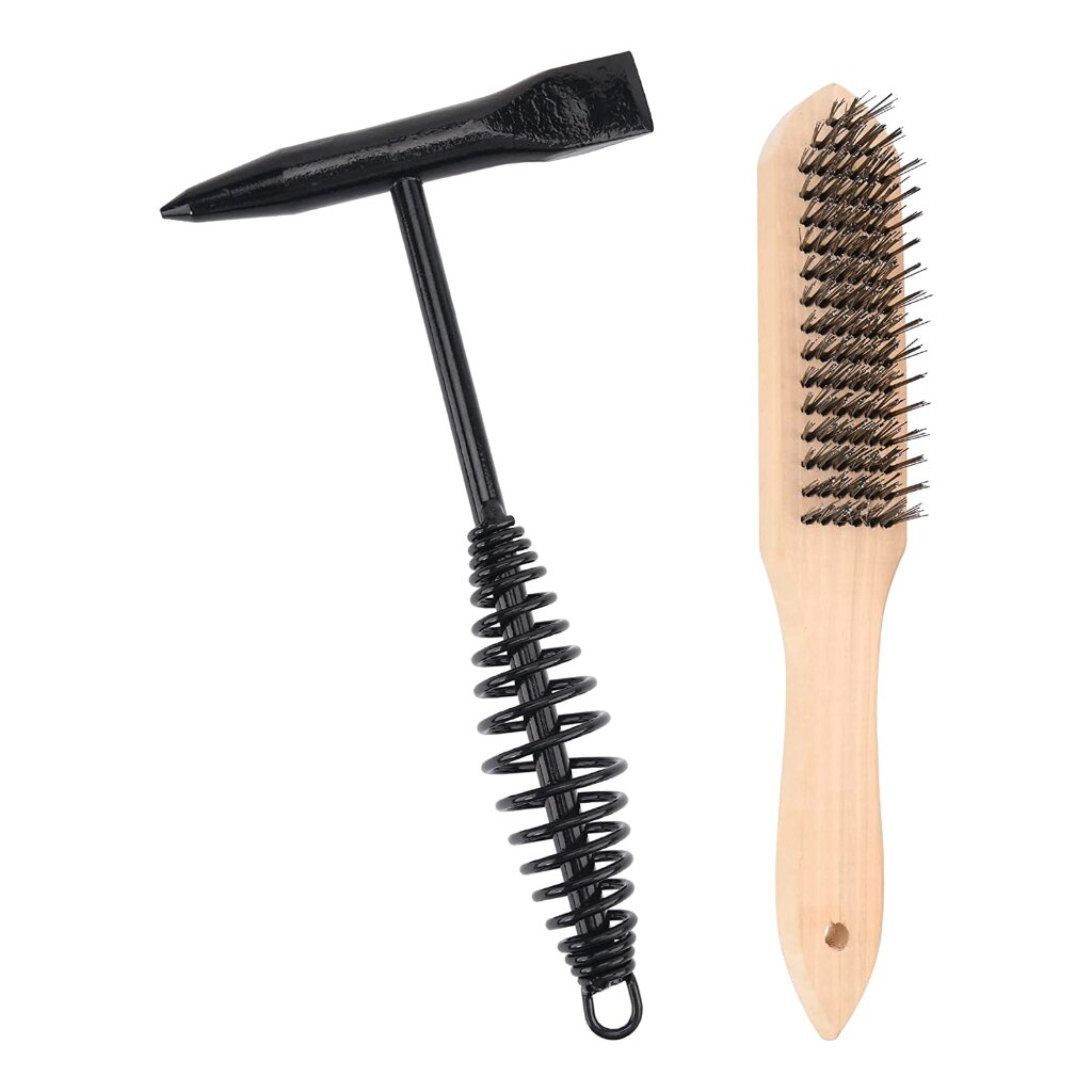 1 комплект из 2 предметов, в дополнение к ржавчине, сварочному шлаку, выбивающему шлак, пружинной ручке, электрическому сварочному молотку и проволочной щетке