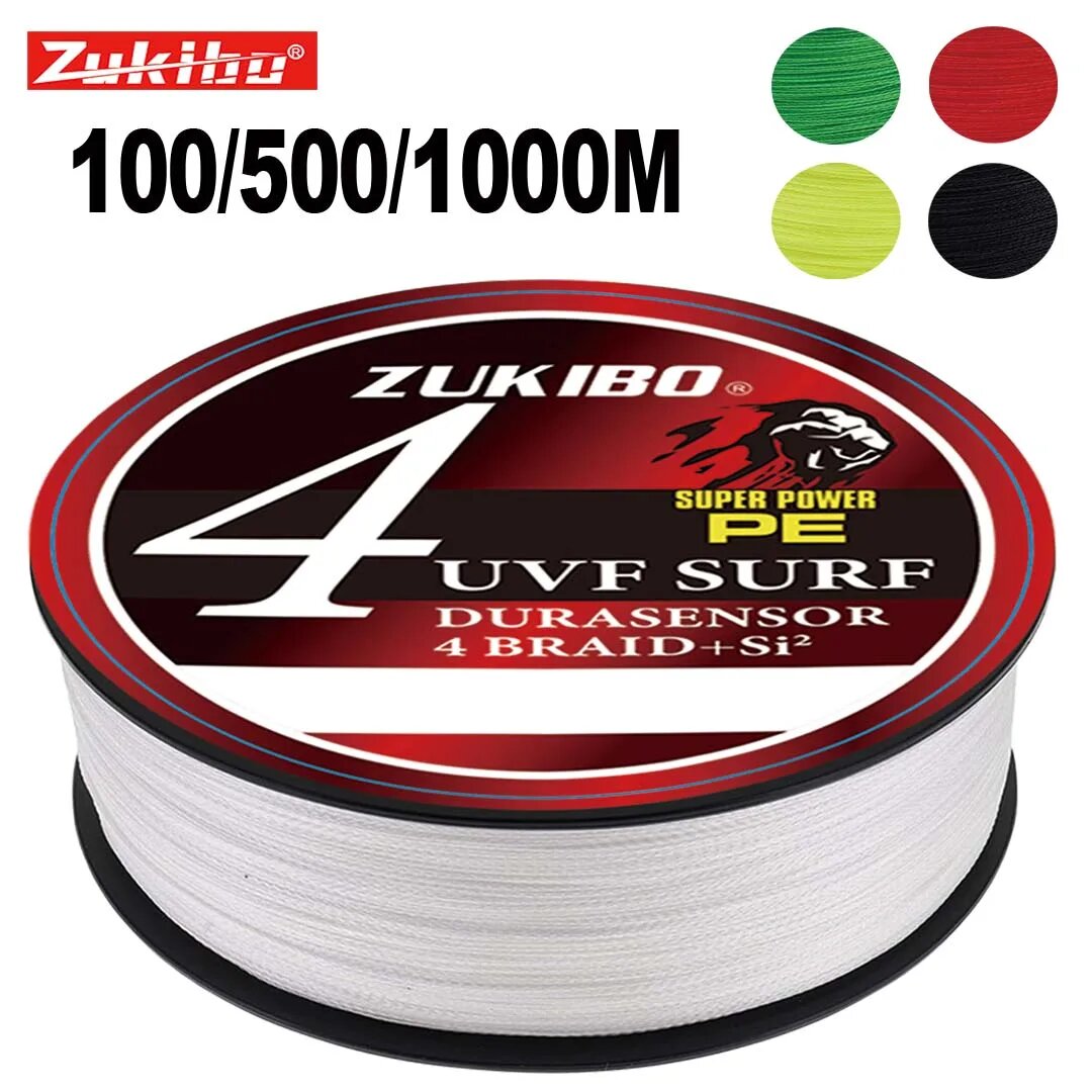 Zukibo Super Power 4 плетенка 100M, White