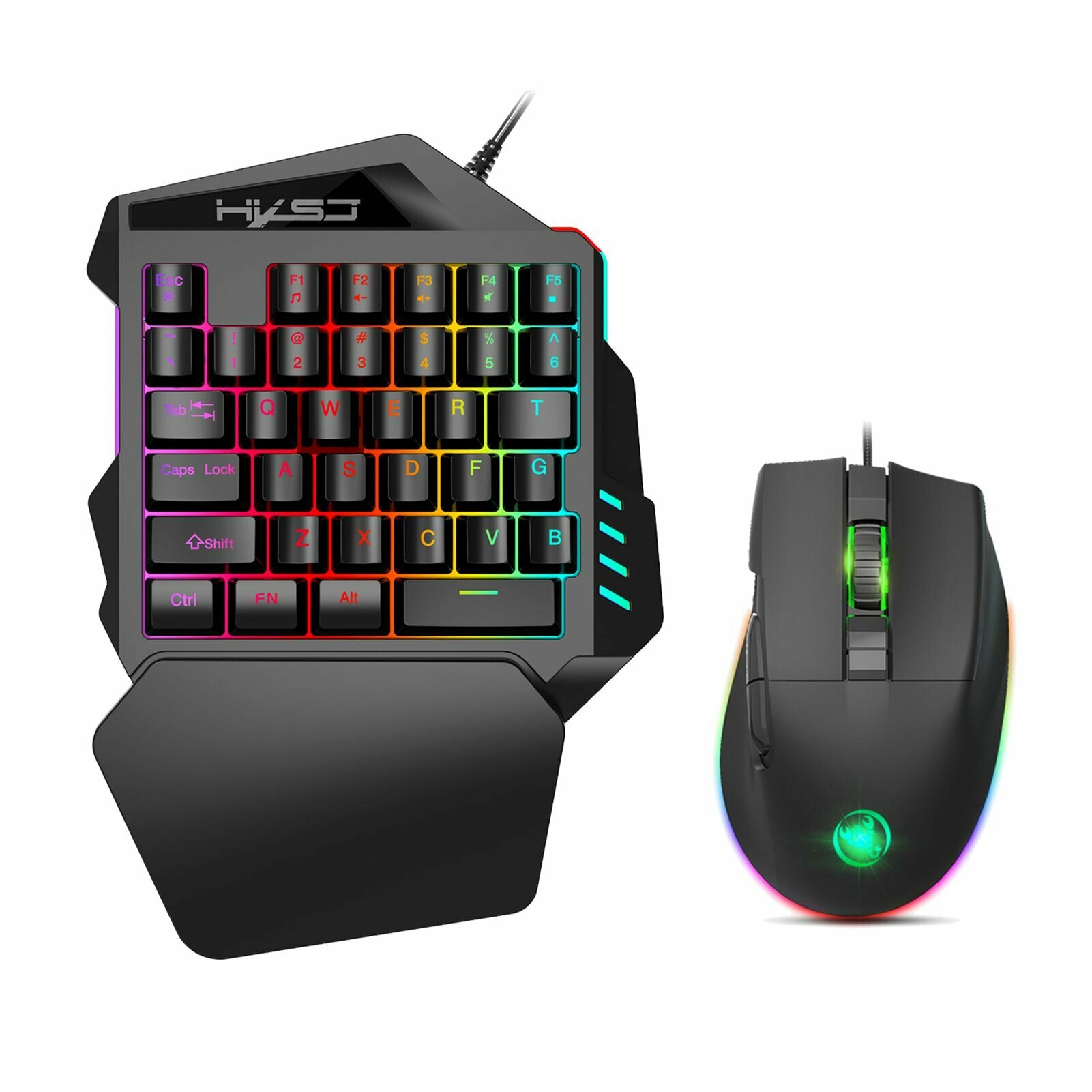 HXSJ Проводная клавиатура и мышь 35-K RGB подсветка макропрограммирование