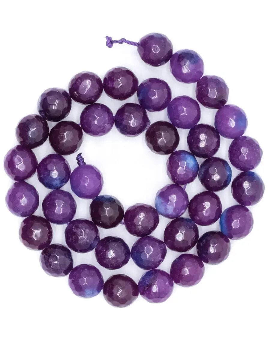 1059 Агат вены дракона темно-фиолетовый 1 нить люкс качество