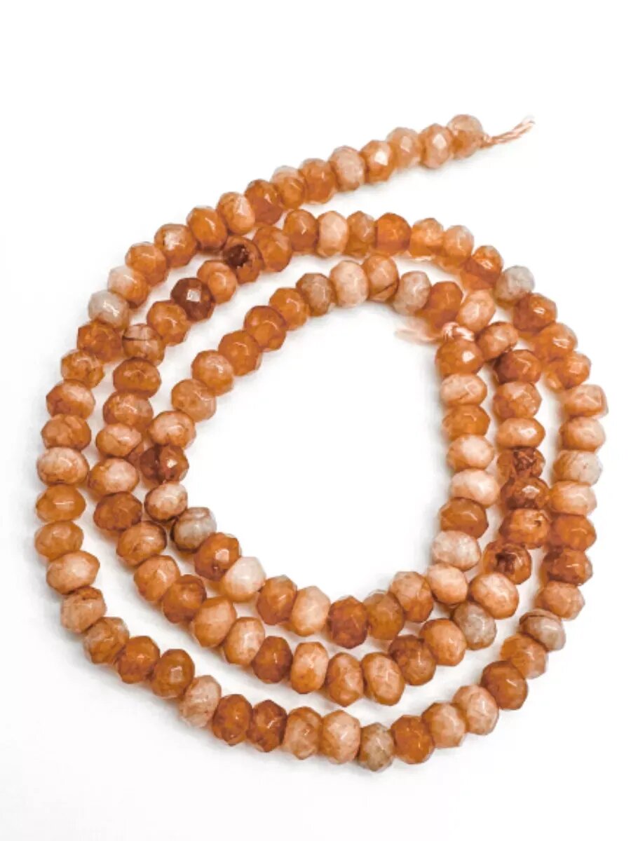 1072 Настоящие бусины светло-коричневого агата 3x4мм 1 шт A+