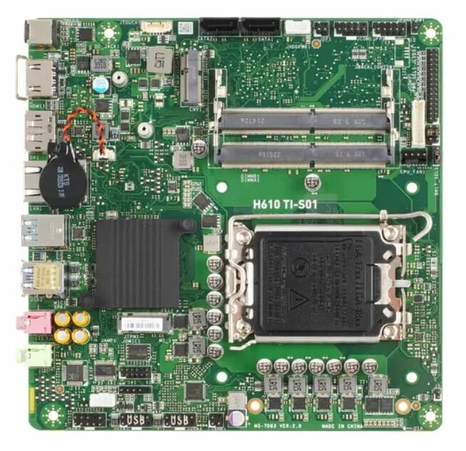 Материнская плата MSI H610TI-S01 (H610TI-S01) - LGA 1700, Intel H610, 2хDDR4-3200 МГц, нетхPCI-Ex16, 1хM.2, Mini-ITX