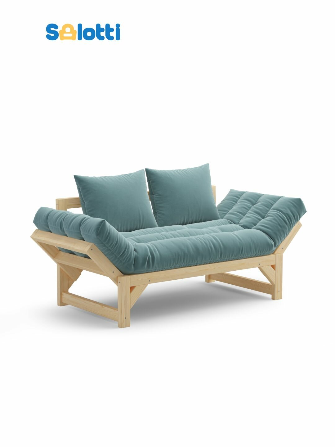 Диван-кровать раскладной Salotti ЕВРОПА-2 велюр Tit 670 бирюзовый