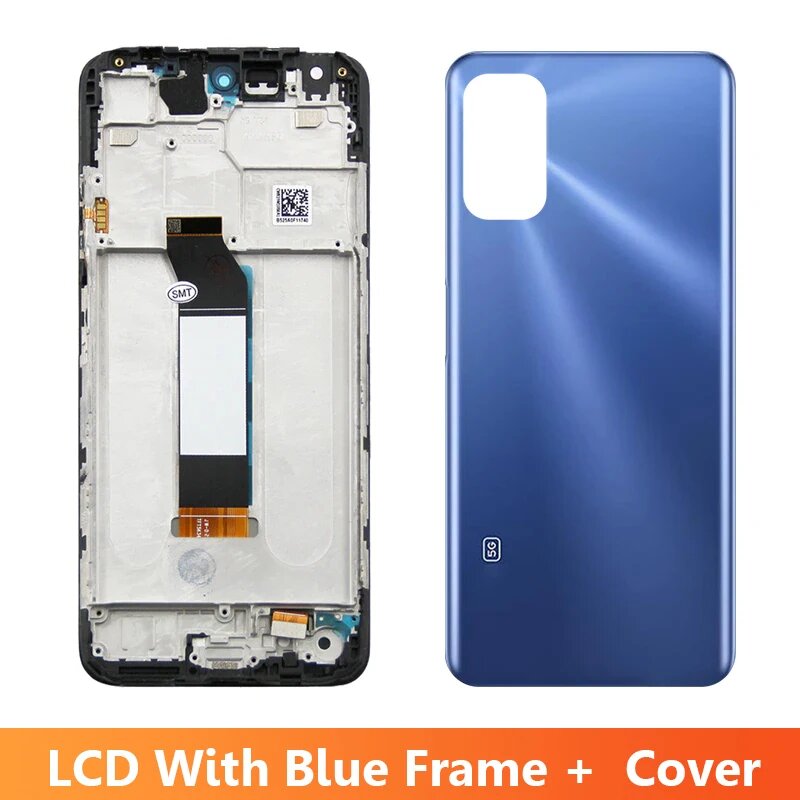 6,5-дюймовый дисплей для pantalla Xiaomi Redmi Note 10 5G ЖК-дисплей с цифровым Frame Blue Cover