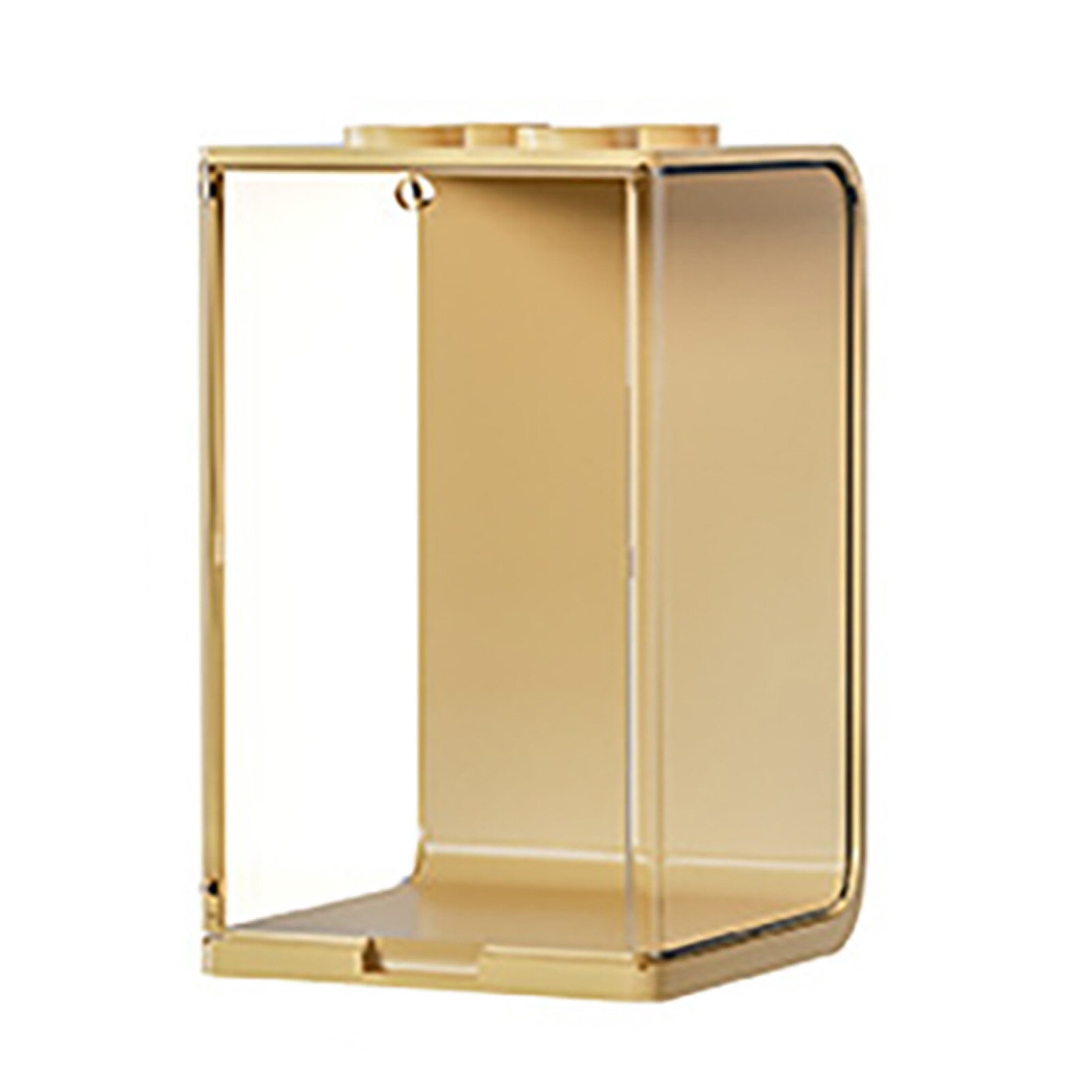 Витрина для кукол из АБС-пластика, прозрачная, штабелируемая, прозрачная, подставка для хранения игрушек, коллекционных мини-фигурок, маленькая, жёлтая