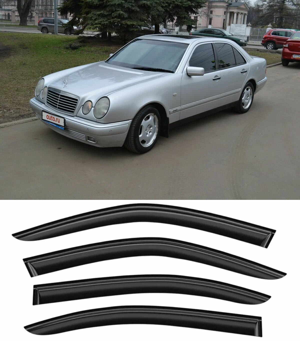 Дефлекторы боковых окон MERCEDES-BENZ E- klasse Мерседес-Бенц седан (W210) (1995-2002)