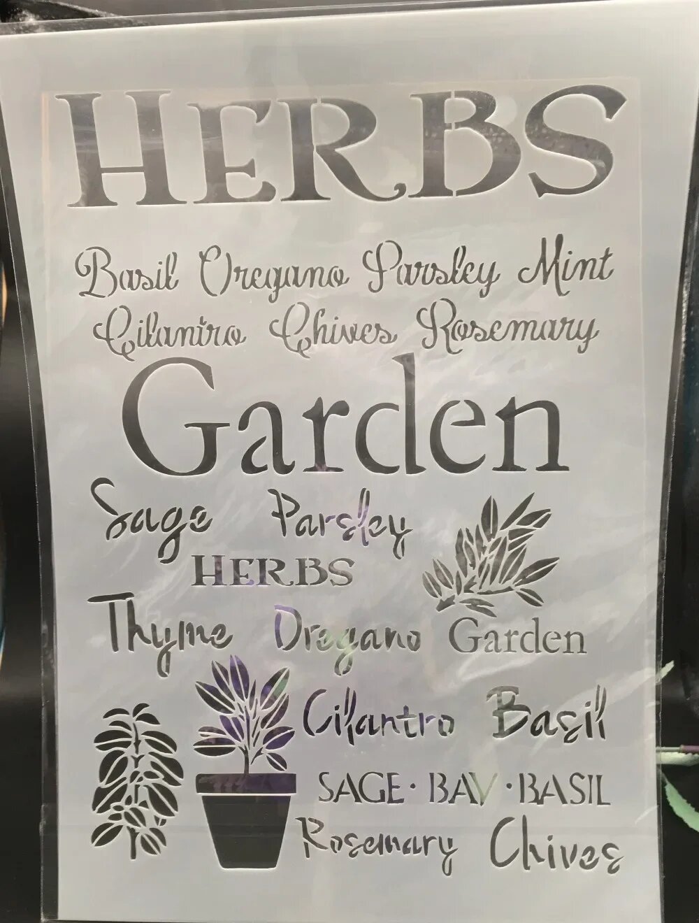 Трафарет "Herbs Garden" Цвет: A