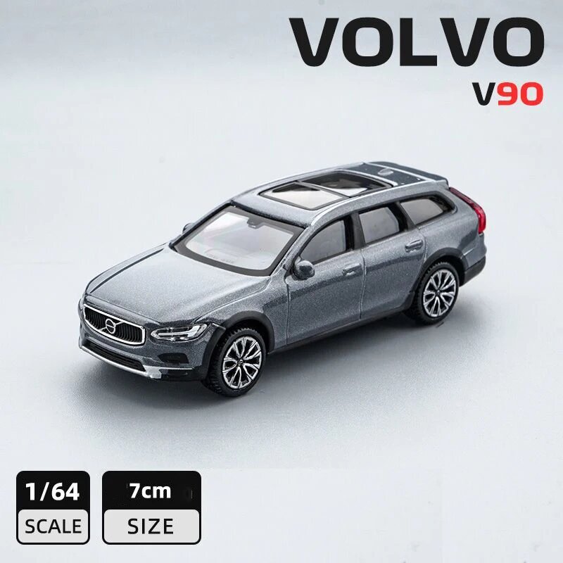 Bburago Масштабная модель автомобиля Volvo 1:64, V90 Gray