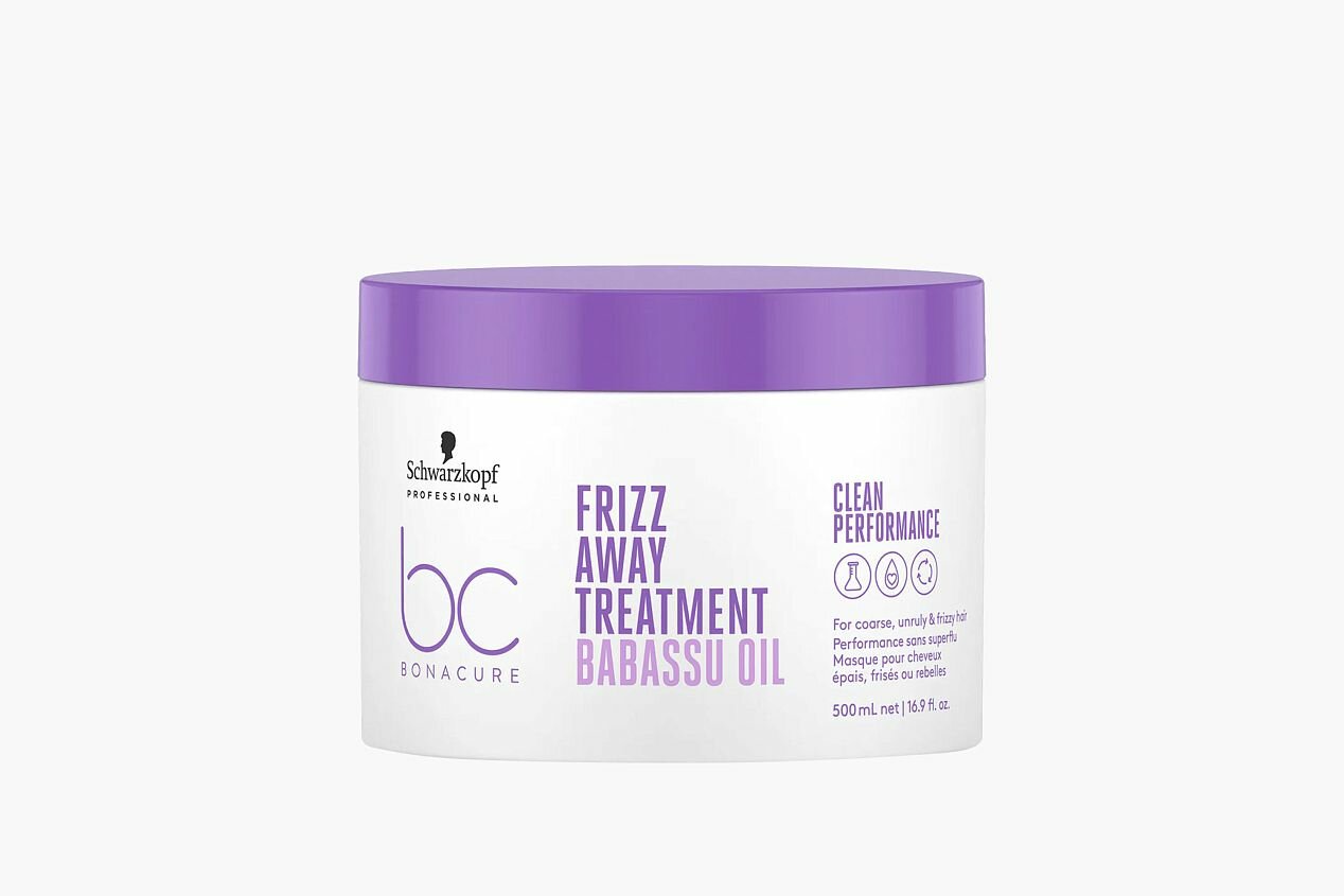 Schwarzkopf Professional Маска для жестких, вьющихся и непослушных волос Bonacure Frizz Away Treatment, 500 мл
