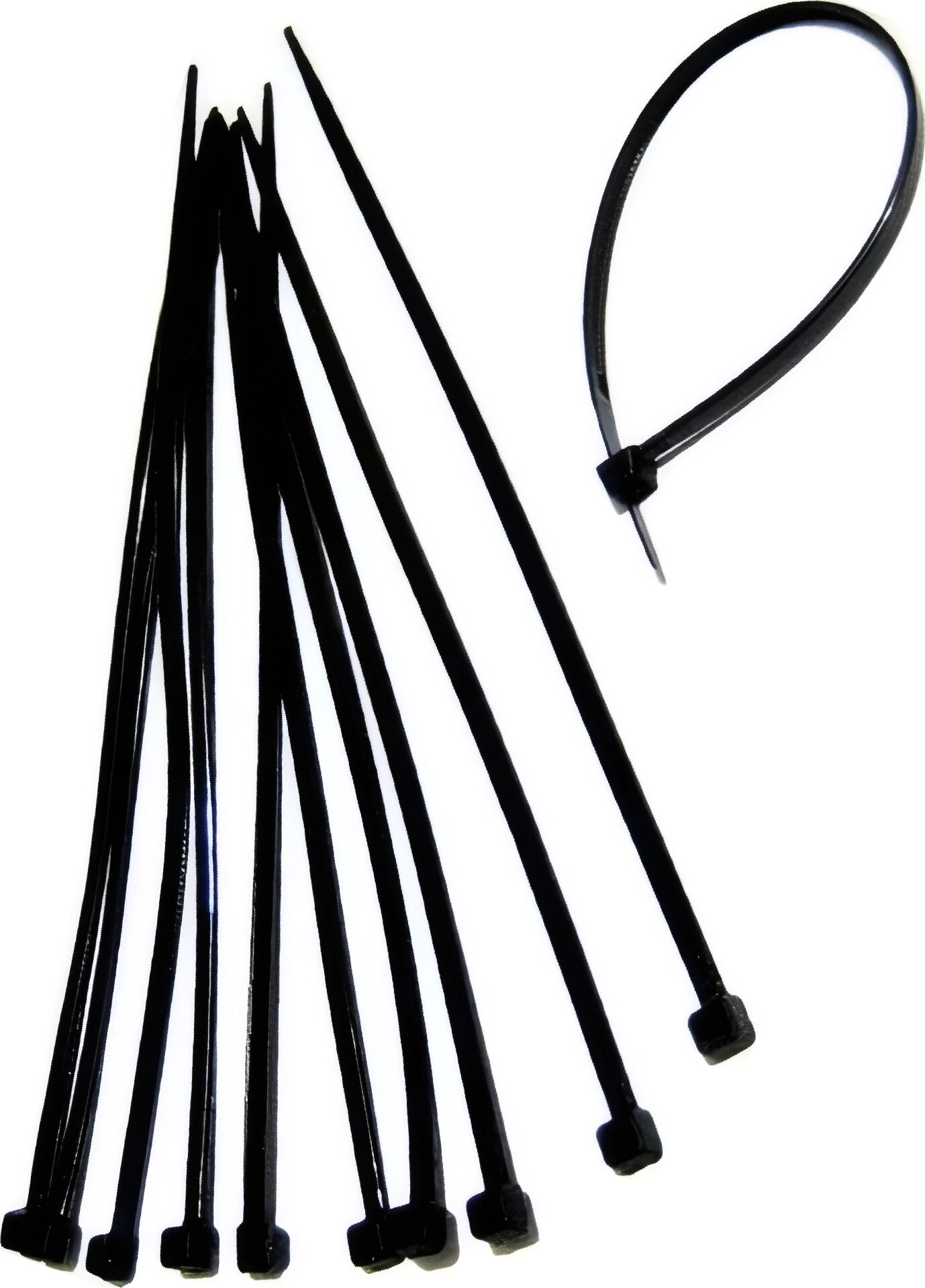 Пластиковый хомут Автостор НТ 7,5мм*300мм черный цвет (100 шт. в упа