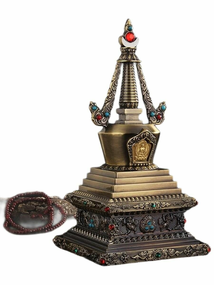 Буддийская ступа, бронзовые статуэтки,(17*9*9cm)