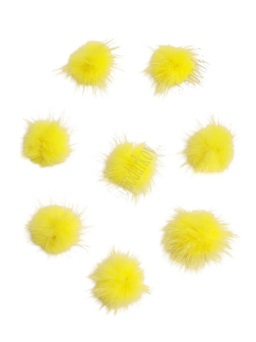 Помпоны меховые 3см натуральные (10шт)