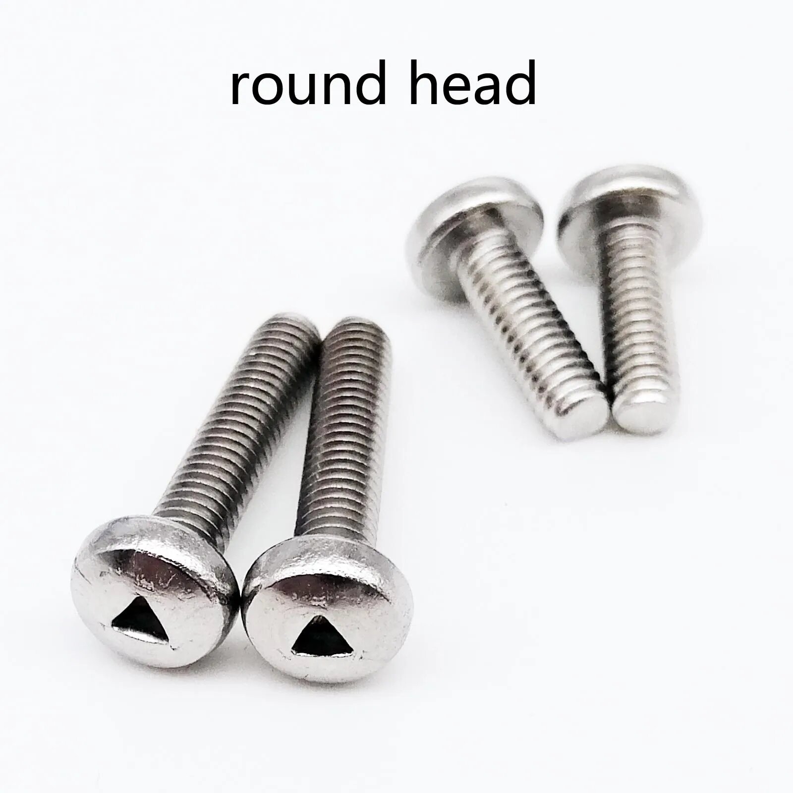 10 шт. M2 M3 M4 A2-70 304 Нержавеющая сталь Треугольная головка Треугольная шлицевая круглая сковорода с плоской потайной головкой Защитный винт Болт