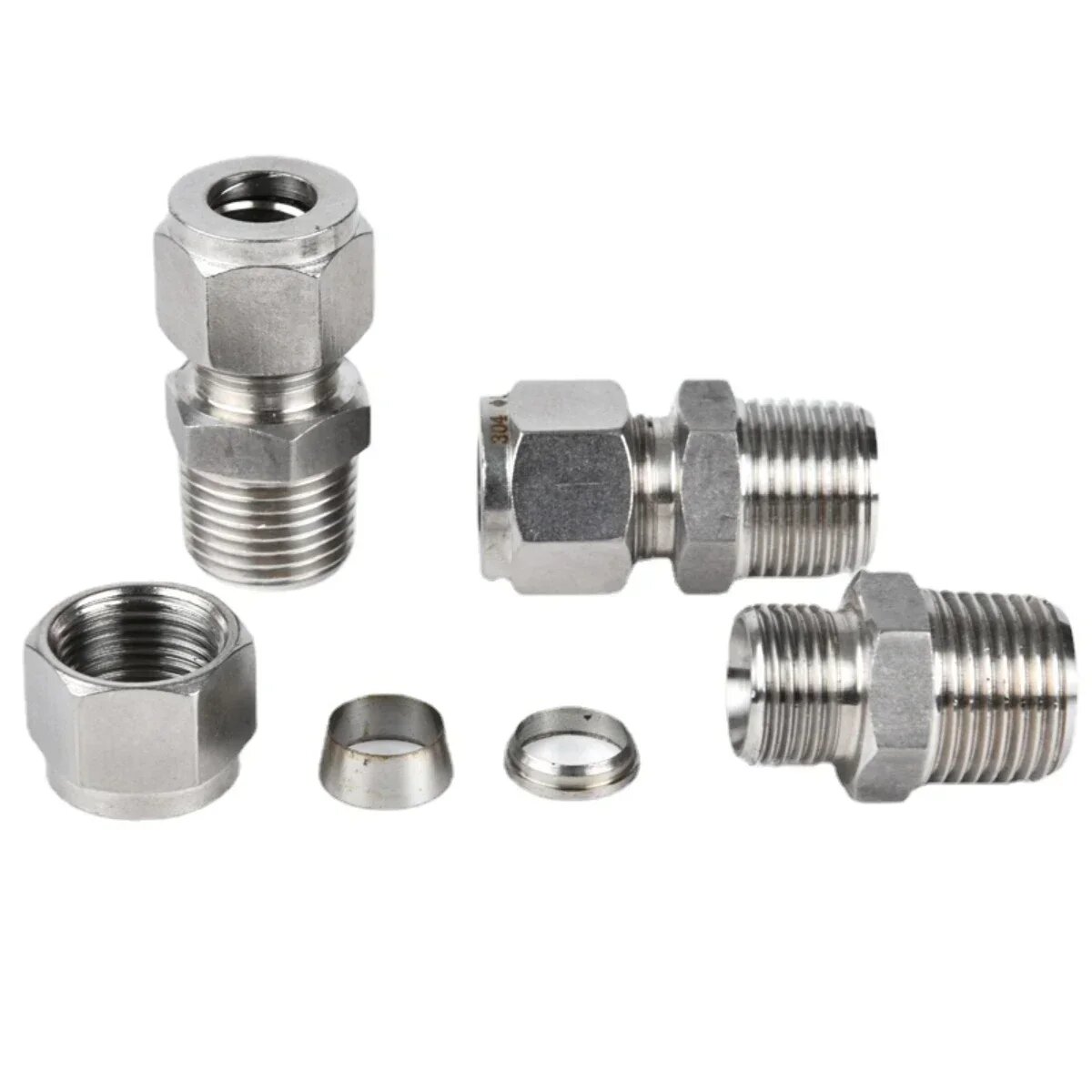 Компрессионный фитинг из нержавеющей стали 304, 1/4", 6mm, NPT