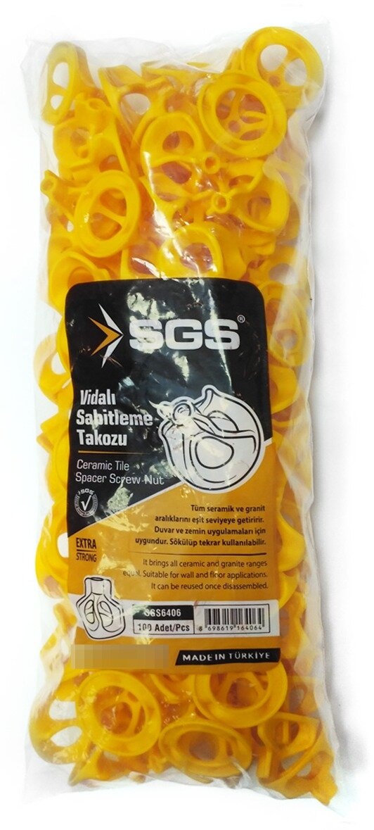 Гайка SGS / СГС прижимная для системы выравнивания Торнадо, из пластика, 100шт. / крепеж