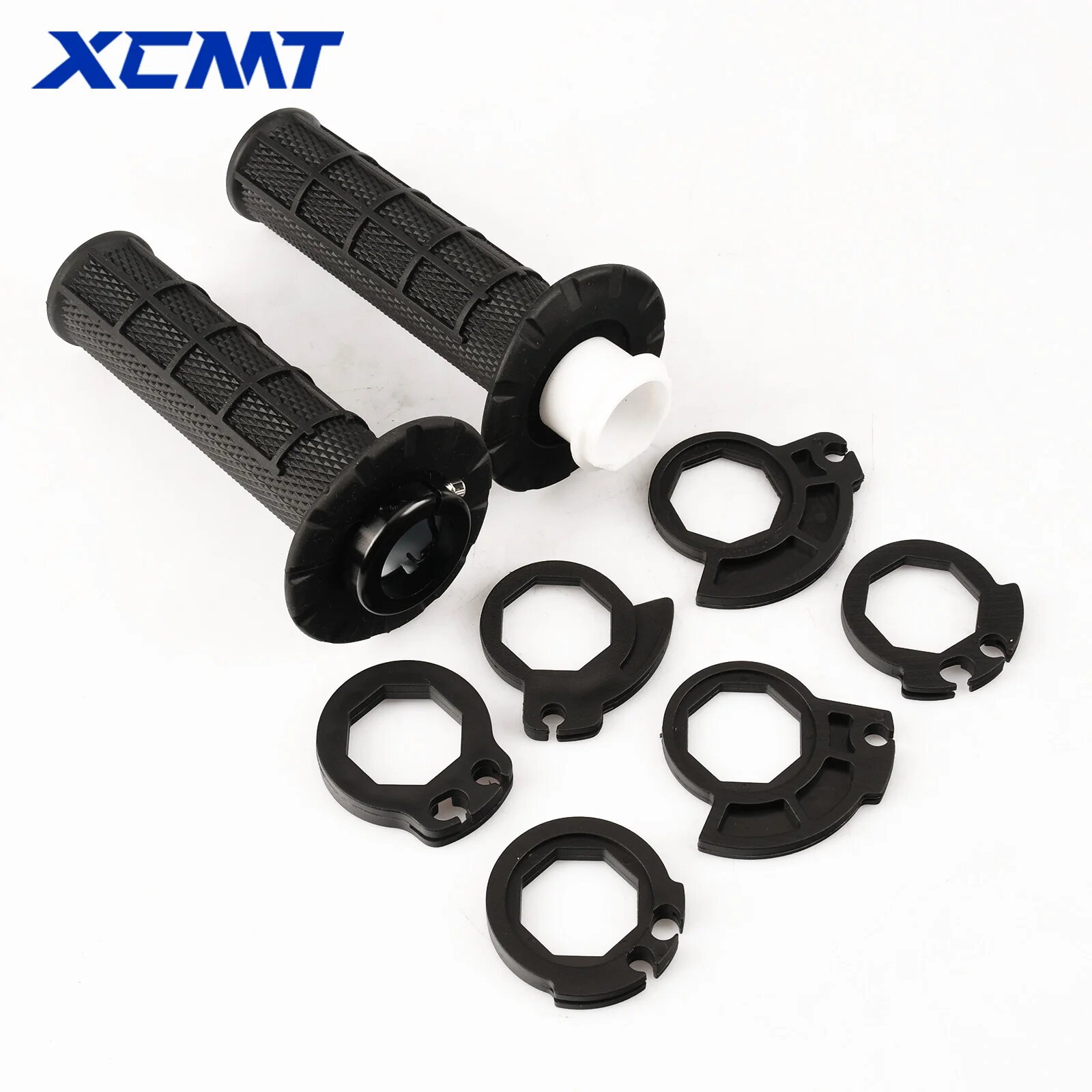 Универсальные резиновые ручки для руля 7/8' (22 мм) для мотокросса, питбайков, Черный, Black