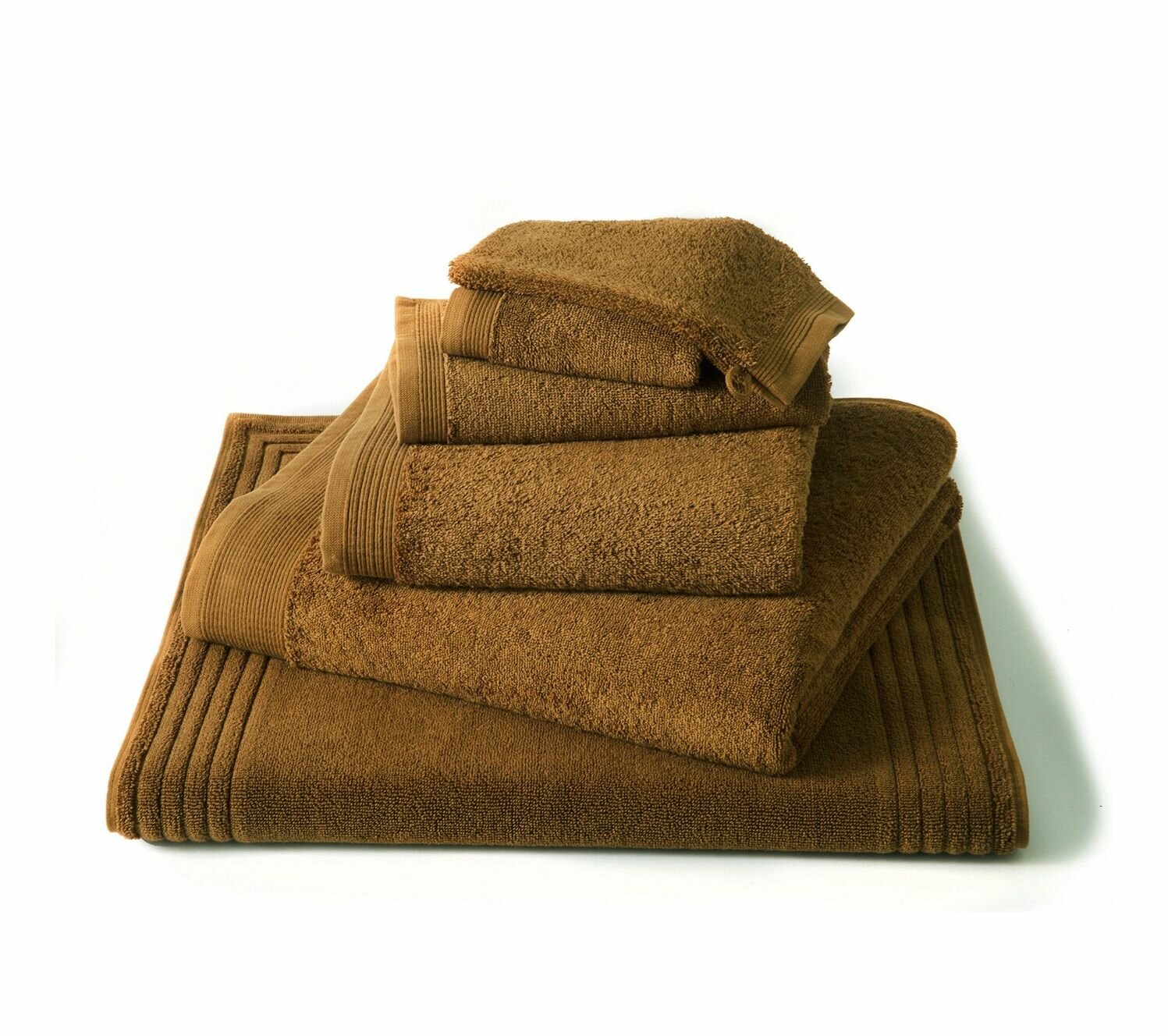 Полотенце Blanc des Vosges Uni ocre 55/110 охра, хлопок 600гр/м2