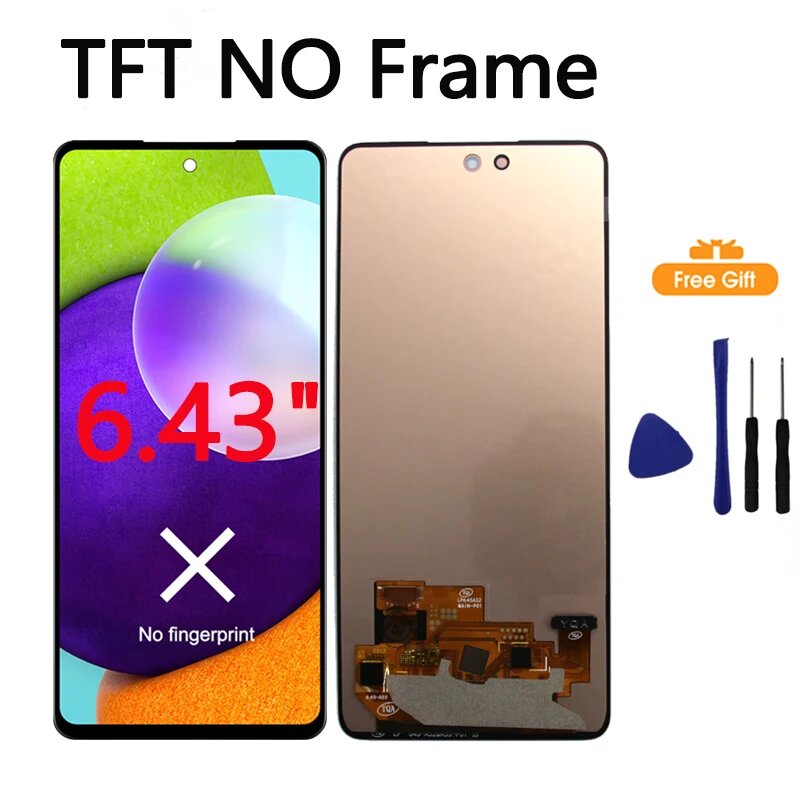 6,5 "Super AMOLED для Samsung A52s 5G ЖК-дисплей с цифровым преобразователем сенсорного экрана в сборе для SAMSUNG A528B A528B/DS A528N экран